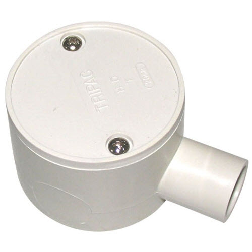 Junction Box 20mm Shallow 1 Way JB1-20 - Uniquip Electrical