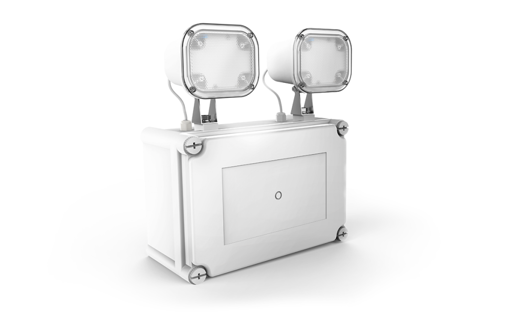 Emergency Led Twin Spot Light Weatherproof IP65 Model 11054 - Uniquip ...