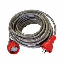 Extension Lead Metal Braided 5mtr 15amp Ip66 Industrial Plug And Socket ...