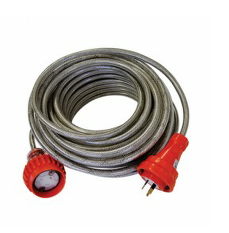 Extension Lead Metal Braided 5mtr 15amp Ip66 Industrial Plug And Socket ...