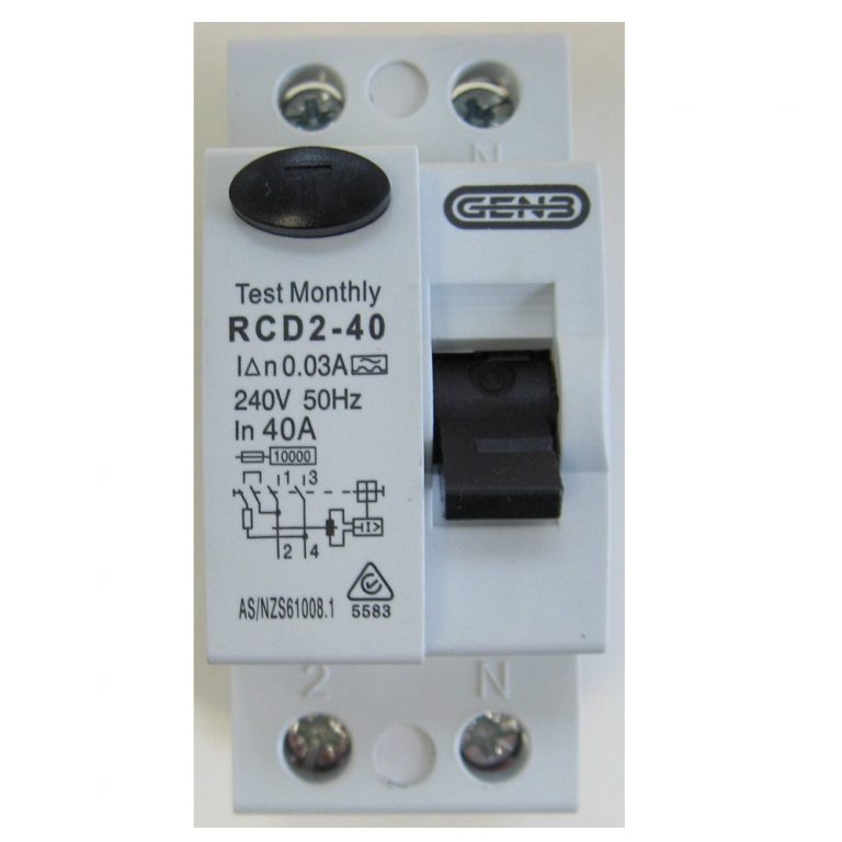RCD ONLY 40 AMP 2 POLE 30MA TYPE A - Uniquip Electrical