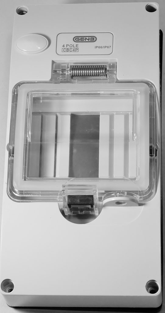 RCD/MCB COVER 1 – 4 POLE WITHOUT NEON IP66 - Uniquip Electrical