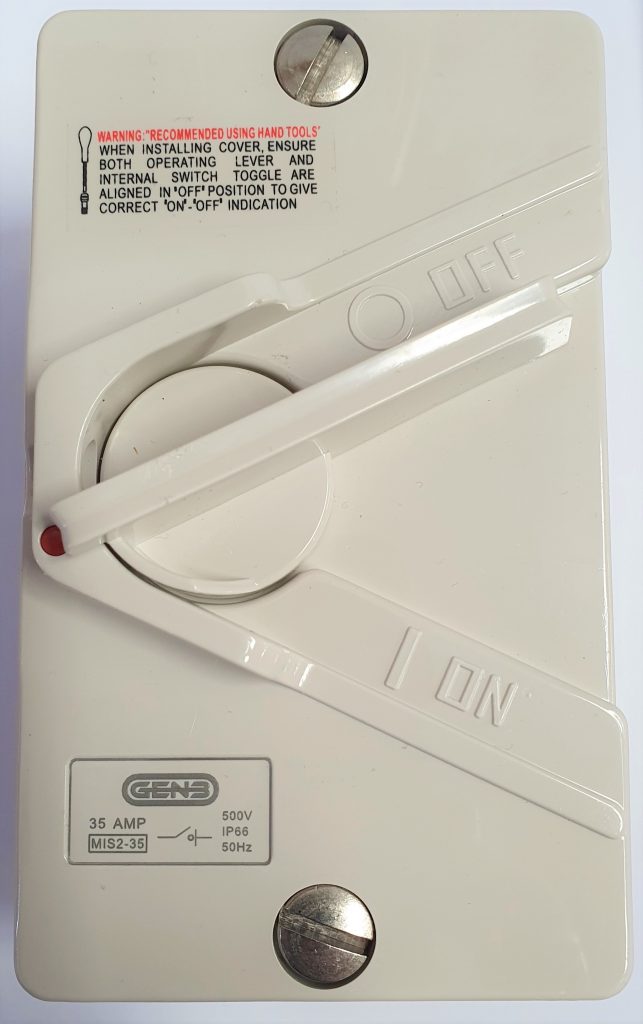 SURFACE MOUNT MINI ISOLATOR AC 500V 35AMP 2 POLE GEN3 IP66 - Uniquip ...