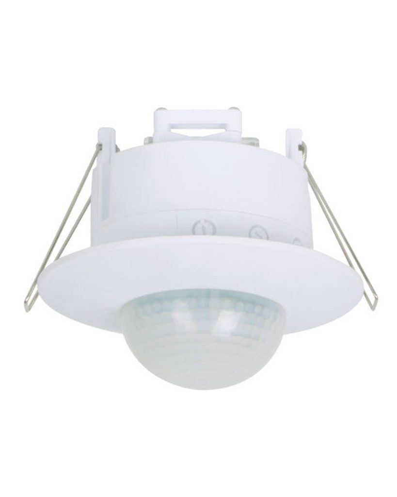 INFRARED MOTION SENSOR WHITE 360DEG IP20 FLUSH MOUNT - Uniquip Electrical